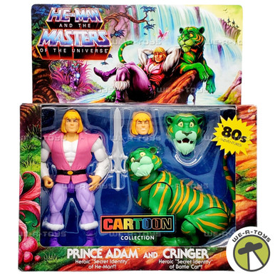 Masters of the Universe Prince Adam & Cringer Cartoon Collection Action ...