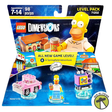 LEGO Dimensions The Simpsons Homer Level Pack 98 Piece Building Set ...