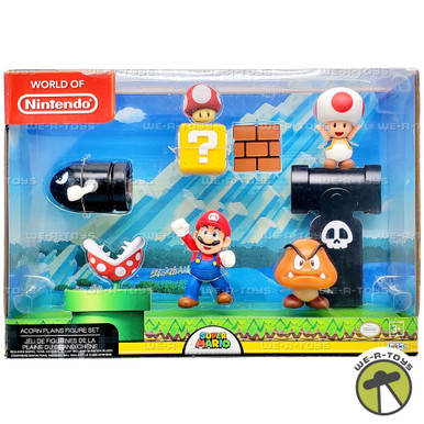 World of Nintendo Super Mario Acorn Plains Diorama Figures 2017 Jakks ...