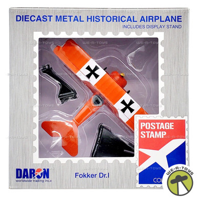 Daron Postage Stamp Collection Fokker DR.I Red Baron Die Cast Metal ...