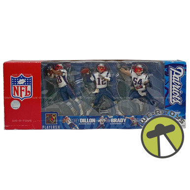 NFL Patriots 3 Pk of Action Figures Dillon, Brady, & Bruschi McFarlane ...