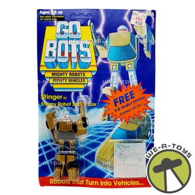Go Bots Stinger 53 Enemy Robot Sports Car Action Figure and 3D Sticker ...