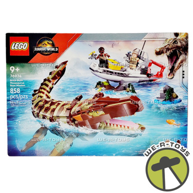 LEGO Jurassic World Brick-Built Mosasaurus Boat Mission 858Pc Building ...