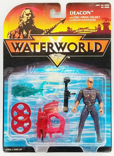 Waterworld Deacon w/ Disc Firing Helmet Action Figure 1995 Kenner No ...