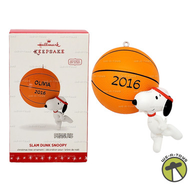 Slam Dunk Snoopy Basketball Ornament Hallmark Christmas Ornament 2016 ...