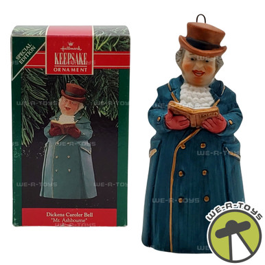 Hallmark Keepsake 1990 Dickens Caroler Bell Mrs. Ashbourne Christmas ...