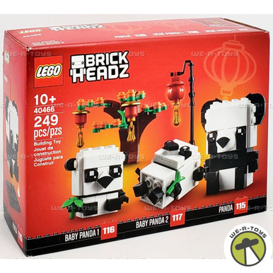 LEGO Brick Headz Chinese New Year Pandas 249 Piece Building Set 40466 ...