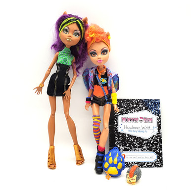 Monster High Werewolf Sisters Howleen and Clawdeen Set Mattel X5227 ...