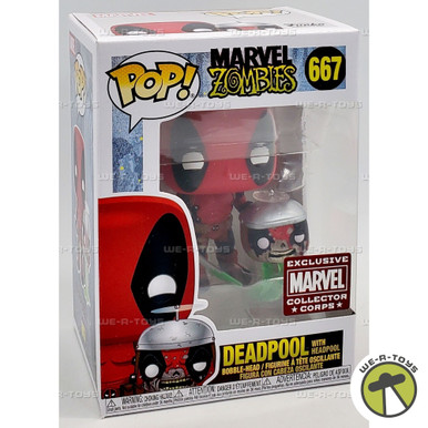 Funko POP Marvel Zombies Deadpool with Headpool 667 Bobble Head Figure ...