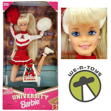 Barbie University of Alabama Cheerleader Doll #19170 1996 Mattel