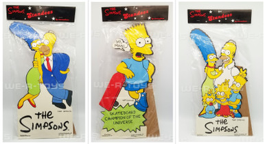 The Simpsons Lot of 3 Cardboard Cut Outs 17" Tall Standees Marge Homer ...