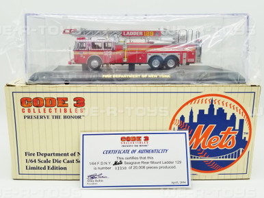 Code 3 Collectibles Mets Fire Department of New York 1/64 Scale Die ...