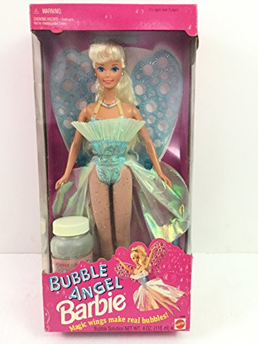 Bubble Angel Barbie Doll 1994 Mattel #12443 Magic Wings Make Real Bubbles!