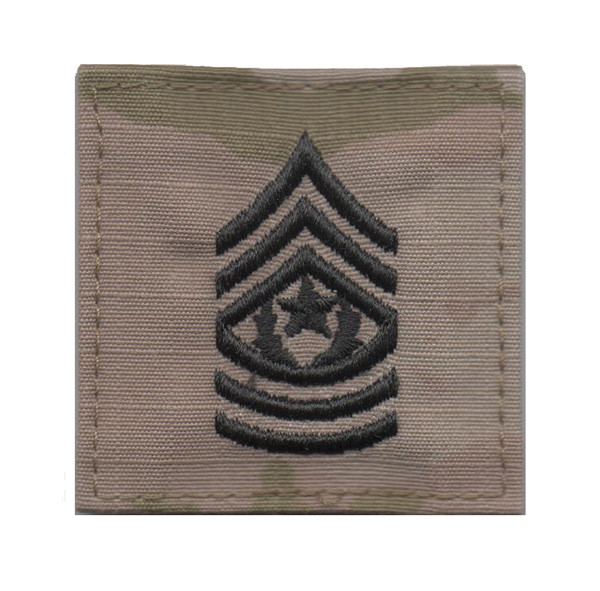Rank-CSM E9, Command Sergeant Major- OCP (Single) with hook fastener