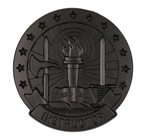 Qualification Badge-Basic Instructor-Subdued Metal Pin-On