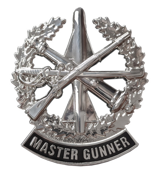 Qualification Badge-Master Gunner-Sta-Brite Metal Pin-On