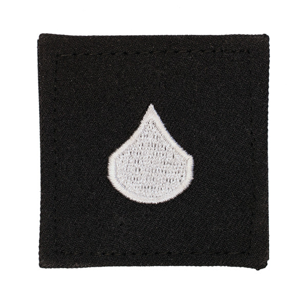 Rank-SPC E4, Specialist- 1.5"x1.5" Black Sew-On