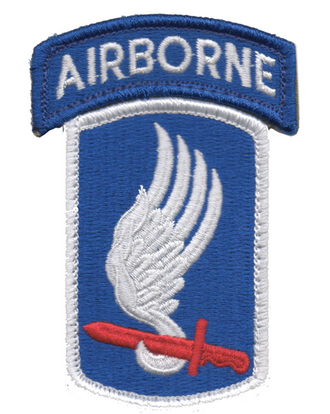 Patch-173rd Airborne Brigade with Airborne Tab-Color with hook fastener