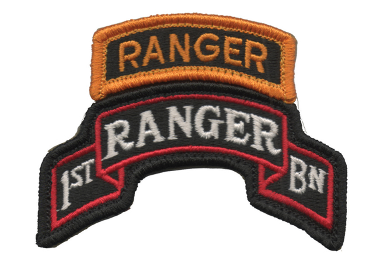 Scroll 75th Regiment 1st Battalion With Ranger Tab Dress With Hook Fastener