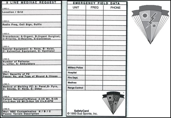 Laminated Status Card-Platoon Card