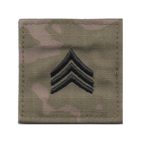 Rank-SGT E5, Sergeant- OCP (Single) with hook fastener