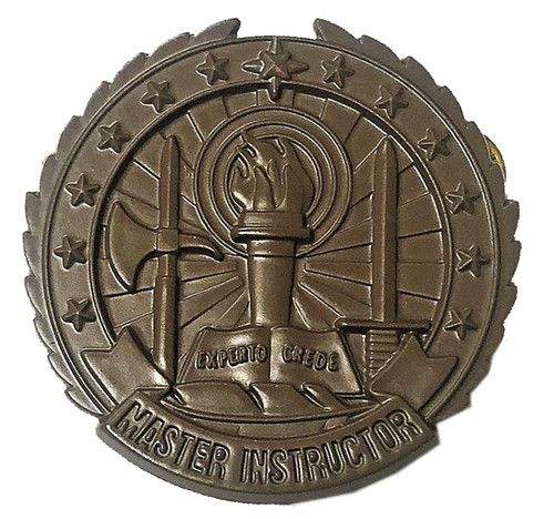 Qualification Badge-Master Instructor-Subdued Metal Pin-On