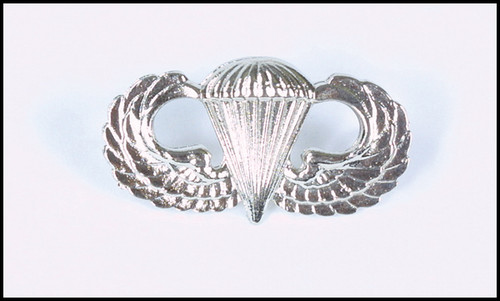 Qualification Badge-Basic Jump Wings-Sta-Brite Metal Pin-On