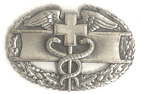 Qualification Badge-Combat Field Medic-Oxidized Metal Pin-On