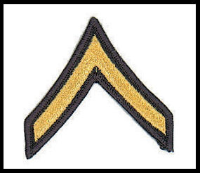 Army Rank/Insignia Enlisted-E2 PVT Female Dress Green