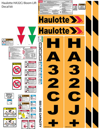 Haulotte HA32CJ Boom Lift Decal Kit