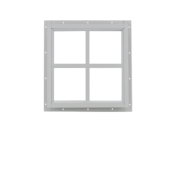 Fixed 12" x 12" Square Window with Tempered Glass