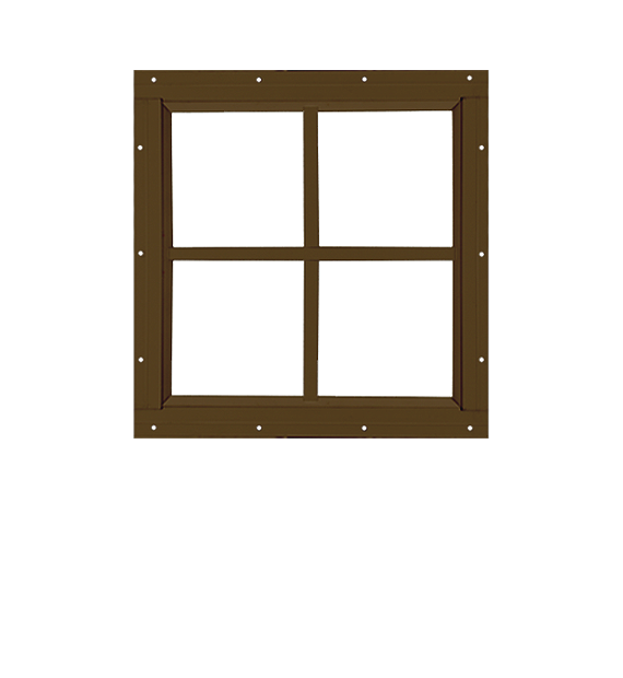 Fixed 18" x 18" Square Window with Tempered Glass