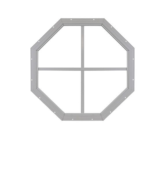 Fixed 14" Octagon Window with Tempered Glass