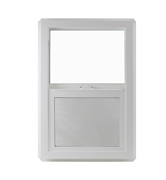 Vertical Slider 24" x 36" Double Pane Tempered Clear Glass Low-E PVC Window