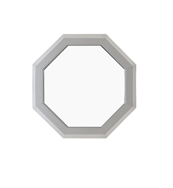 Double Pane Octagon Window Vinyl DP50 Argon Gas Non-Opening Window Low ...