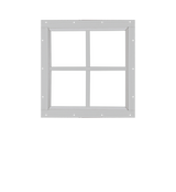 Fixed 12" x 12" Square Window with Tempered Glass