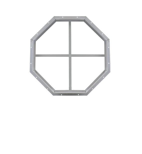 Fixed 18" Octagon Window with Tempered Glass