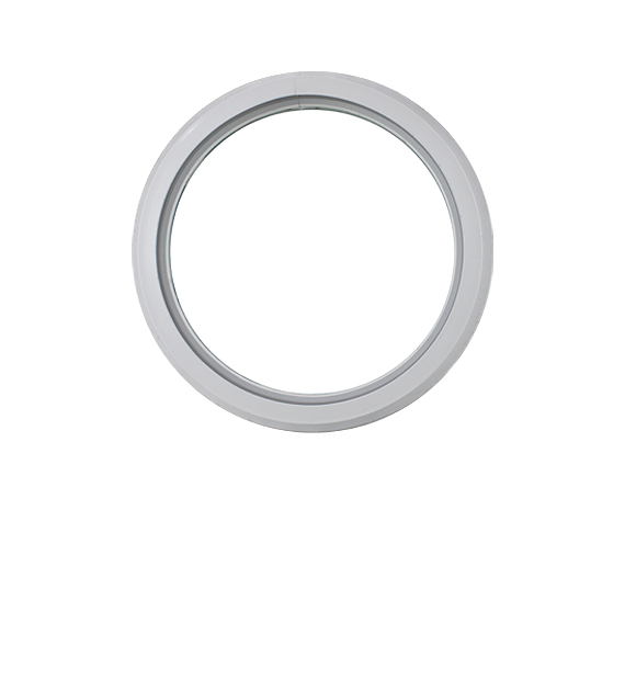 Fixed 10" Round Window with Tempered Glass