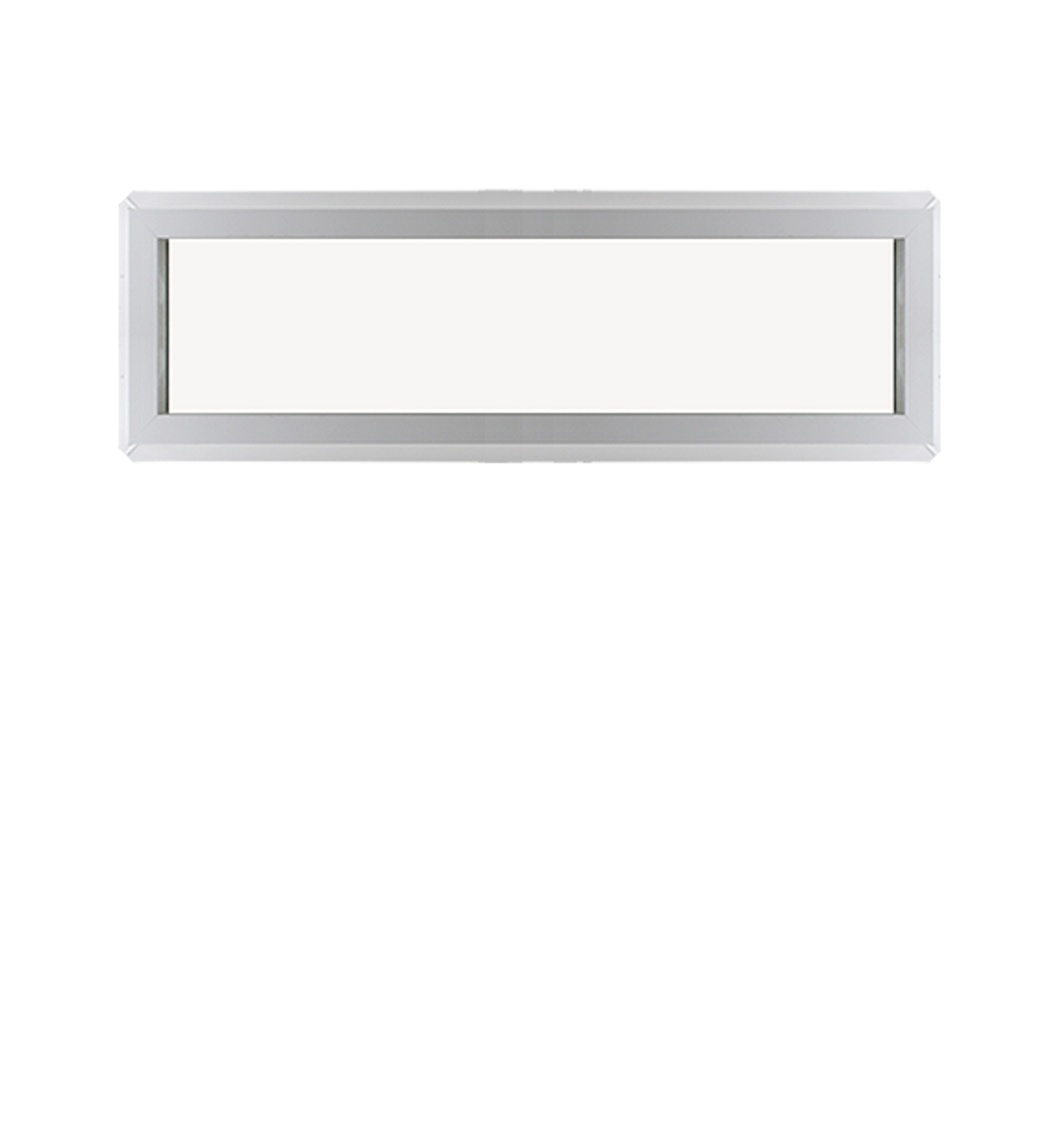 Fixed 12 X 36 Transom Double Pane Tempered Low E Clear PVC Window Fixed 12 X 36 Transom Double Pane Tempered Low E Clear PVC Window