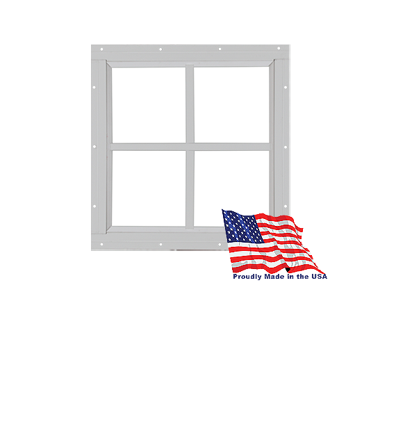 Fixed 12" x 12" Square Window with Tempered Glass