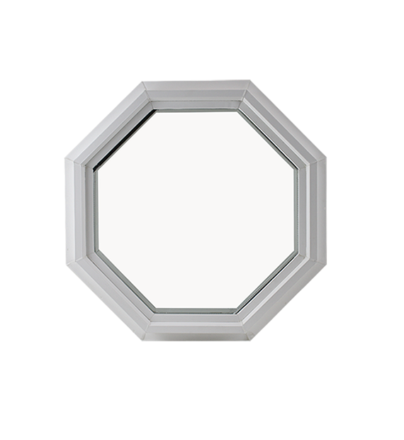 Double Pane Octagon Window Vinyl DP50 Argon Gas Non-Opening Window Low ...