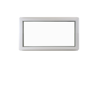 Fixed 16" x 36" Transom Double Pane Tempered Low-E Clear PVC Window