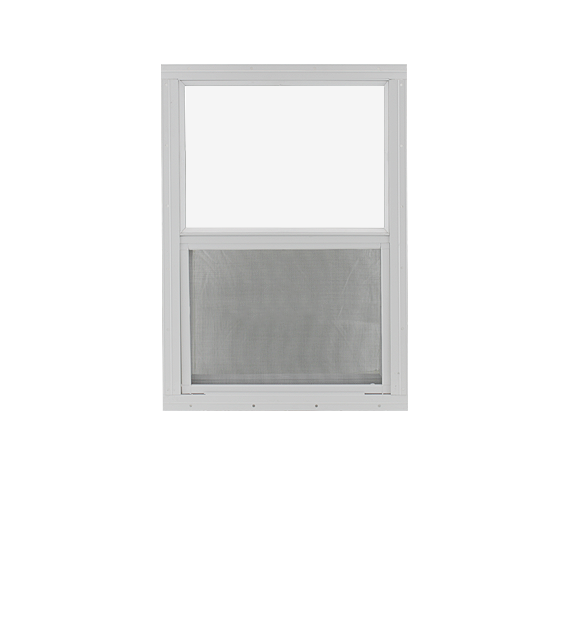 Vertical Slider 18" x 36" One Piece Arched Window with Temper Glass