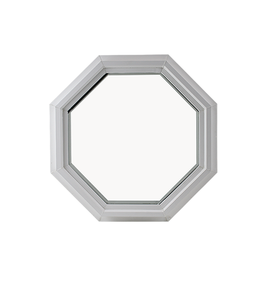 Double Pane Octagon Window Vinyl DP50 Argon Gas Non-Opening Window Low ...