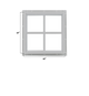 Fixed 12" x 12" Square Window with Tempered Glass