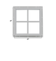 Fixed 16" x 16" Square Window with Tempered Glass