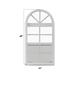 Vertical Slider 14" x 28" One Piece Arched Window with Temper Glass