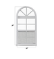 Vertical Slider 18" x 36" One Piece Arched Window with Temper Glass