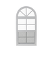 Vertical Slider 18" x 36" One Piece Arched Window with Temper Glass