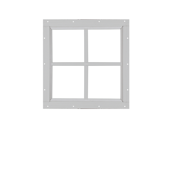 Fixed 18" x 18" Square Window with Tempered Glass